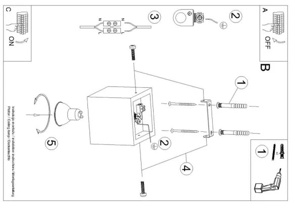 Sollux SL.0493 - Bodové svítidlo QUAD 1xGU10/10W/230V dřevo