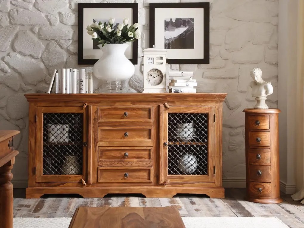 furniture-nabytek.cz - Kulatá skříňka Meridan akácie