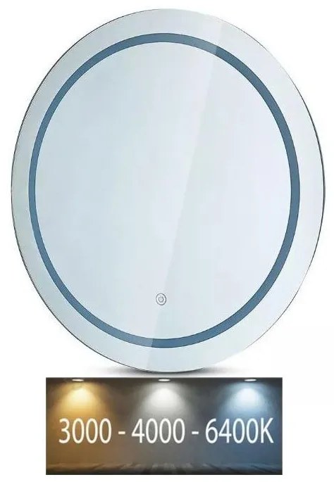 V-Tac LED Koupelnové podsvícené zrcadlo LED/25W/230V 3000/4000/6400K IP44 VT0568