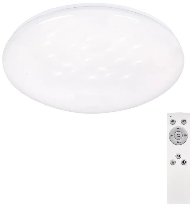 Solight LED stropní světlo Star, kulaté, 24W, 2400lm, dálkové ovládání, 37cm