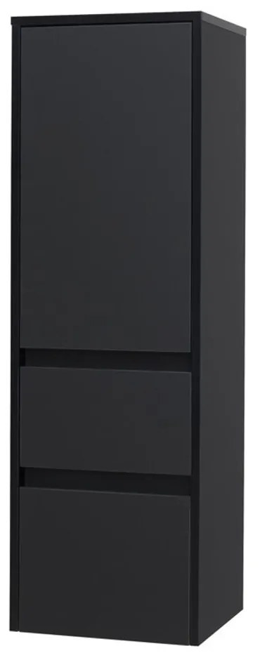 Mereo Mereo, Opto, koupelnová skříňka vysoká 125 cm, levé otevírání, bílá, dub, bílá/dub, černá, CN944L
