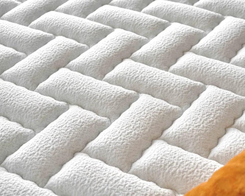 Čalouněná postel DREAM MODE s matrací - světle šedá 200 × 200 cm