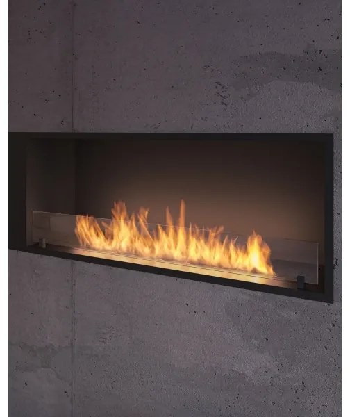 InFire - Vestavěný BIO krb 49,4x124,4 cm 6kW černá