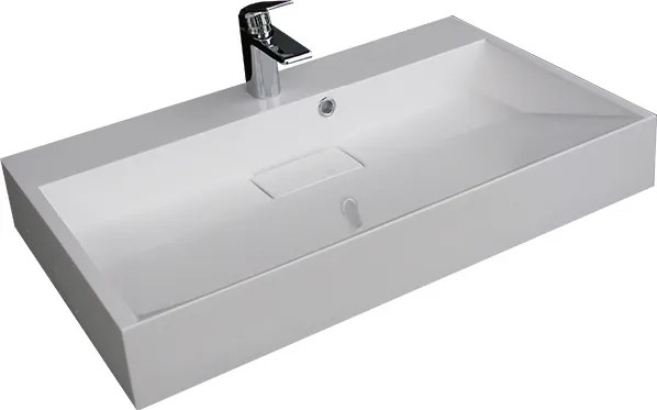 BPS-koupelny Deskové umyvadlo z litého mramoru Utah 60 (60x40x10 cm)