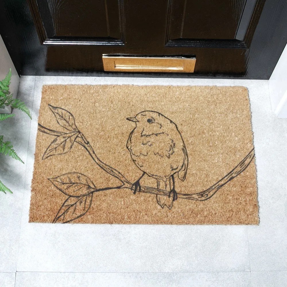 Rohožka z kokosového vlákna 40x60 cm Pencil Robin – Artsy Doormats