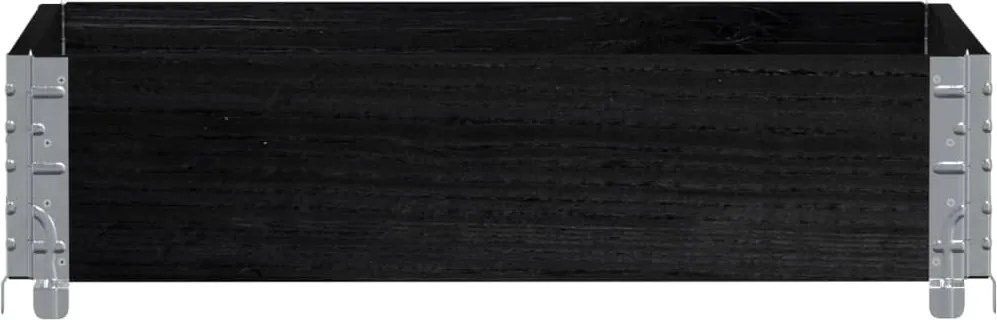 Zahradní truhlík černý 80 x 60 cm masivní borové dřevo 3295836