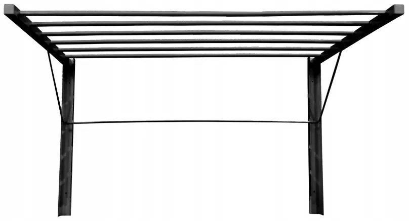 Erga Laponia, nástěnný sušák na prádlo 82x55x50 cm, černá, ERG-SEP-1077SUSZLAPBL