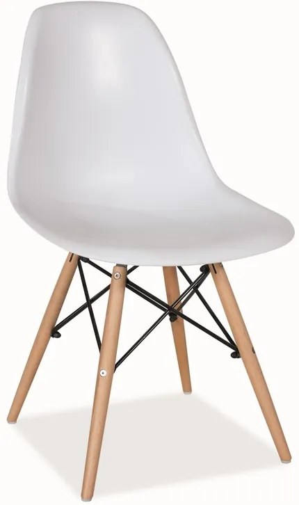 Casarredo Moderní jídelní židle v ergonomickém tvaru v bílé barvě KN002