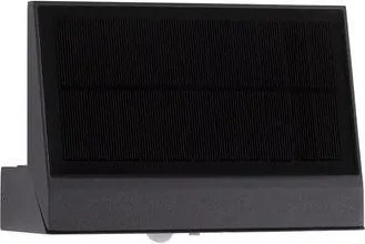 NV 9492510 AKCE - Venkovní nástěnné svítidlo JIGRA antracitový hliník a čiré sklo LED 2W 3000K 3.7V 100st. IP65 solární s pohybovým čidlem - NOVA LUCE