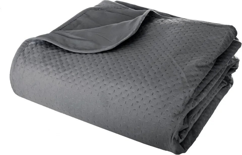 Přikrývka, teplá deka, deka s polyesteru, MANOIR 240 x 260 cm - šedá barva