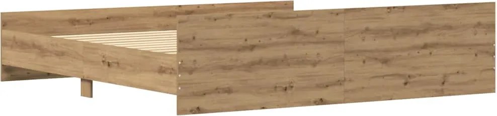 Rám postele Artisanový dub 203 x 203 x 50 cm Kompozitní dřevo 3329304