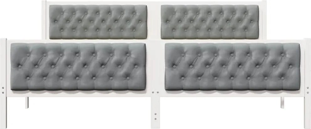 Rám postele Světle šedá 200 x 200 cm Masivní borové dřevo 3394272