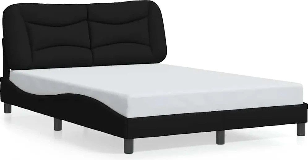 Rám postele bez matrace Hvar černý 120 x 200 cm textil 3207760