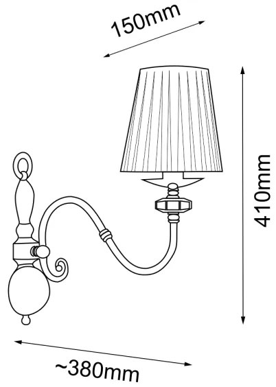 Amplex 8395 - Nástěnná lampa LILOSA 1xE14/10W/230V