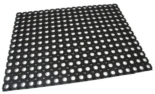 Gumová čisticí rohož Honeycomb 60 x 80 x 1,6 cm, černá