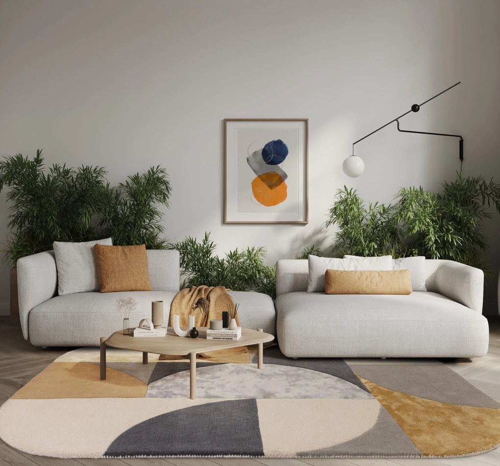 Tribeca Design Kusový koberec Blondie Oval Sunset Rozměry: 200x300 cm