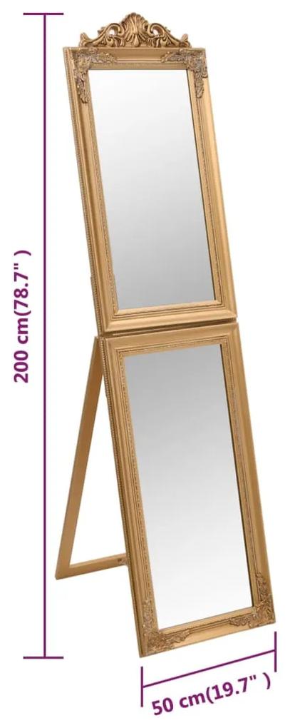 Volně stojící zrcadlo zlaté 50 x 200 cm - Default Title