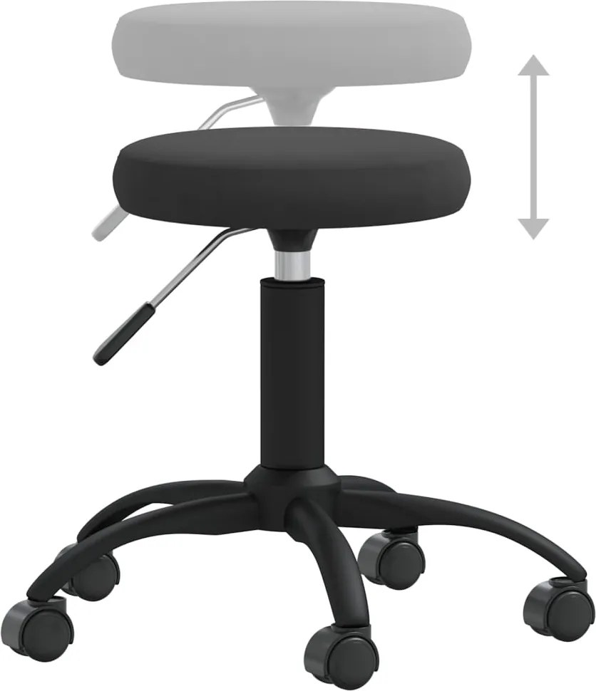Otočná kancelářská židle černá samet 333171