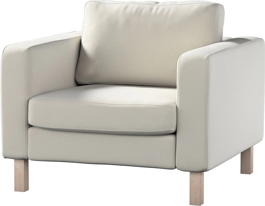 Potah na křeslo IKEA Karlstad, krátký barva šedá látka sametová