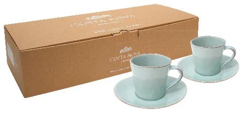 Costa Nova COSTA NOVA Hrnek na čaj s talířkem 0,19 L (dárkové bal./2ks), tyrkysová