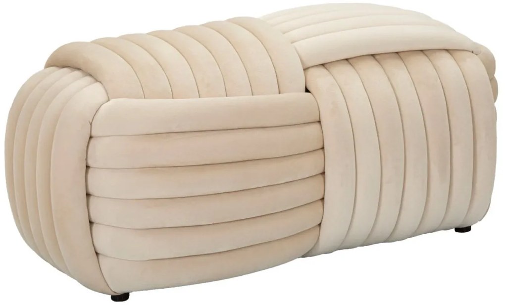 Designová lavice Nakeisha 90 cm krémová