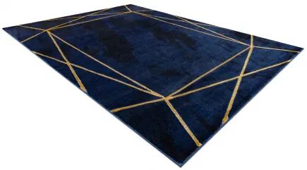koberec EMERALD výhradní 1022 glamour, stylový geometrický tmavě modr velikost 140x190 cm | krásné koberce cz