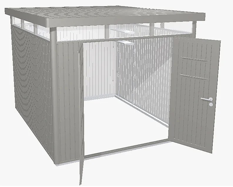Biohort Zahradní domek BIOHORT HighLine DUO H5 275 x 315 (šedý křemen metalíza)
