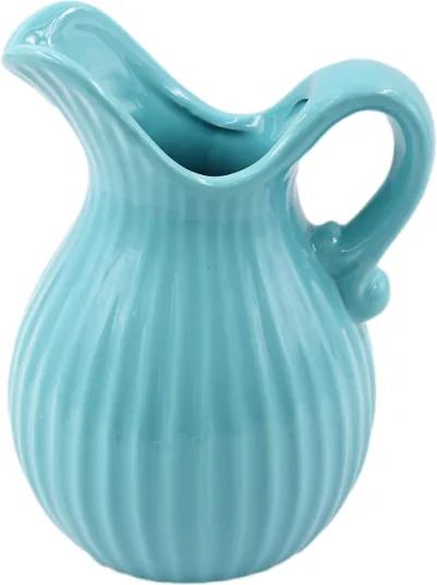 Váza/džbán, baňatý keramika tyrkysový | BIANO