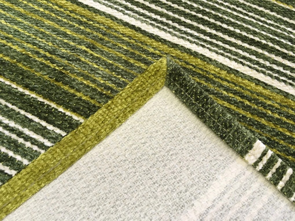 Oriental Weavers, Pratelný běhoun Laos 140/999X, 120x160, zelená, chodba / předsíň