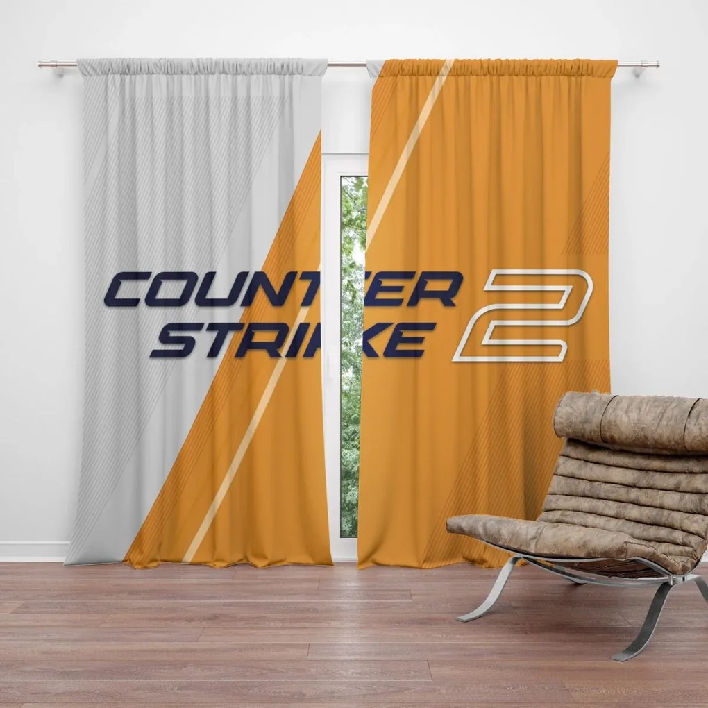 Sablio Závěs Counter Strike 2 Oranžová: 2ks 140x250cm