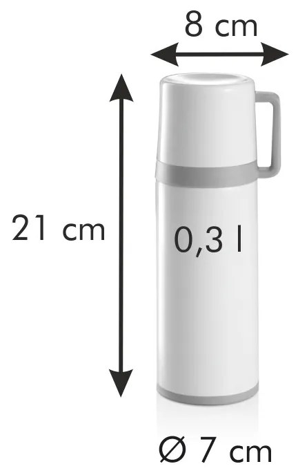 TESCOMA Termoska s hrníčkem CONSTANT CREAM 0,3 l, nerez