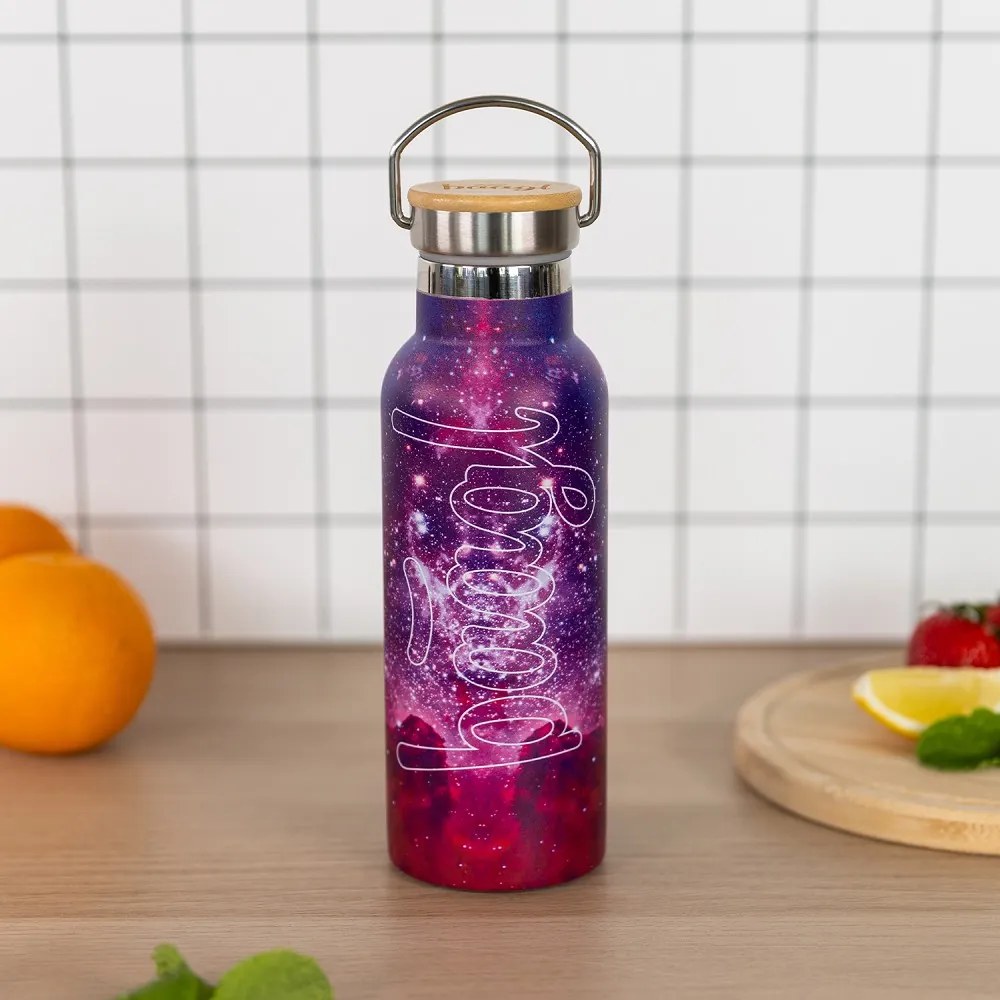 BAAGL - termoska s bambusovým víčkem Galaxy, 500 ml