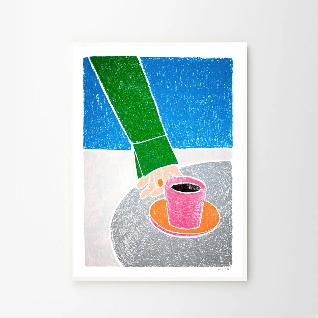 The Poster Club Plakát Café en Terrasse by Léa Coubray 30x40 cm