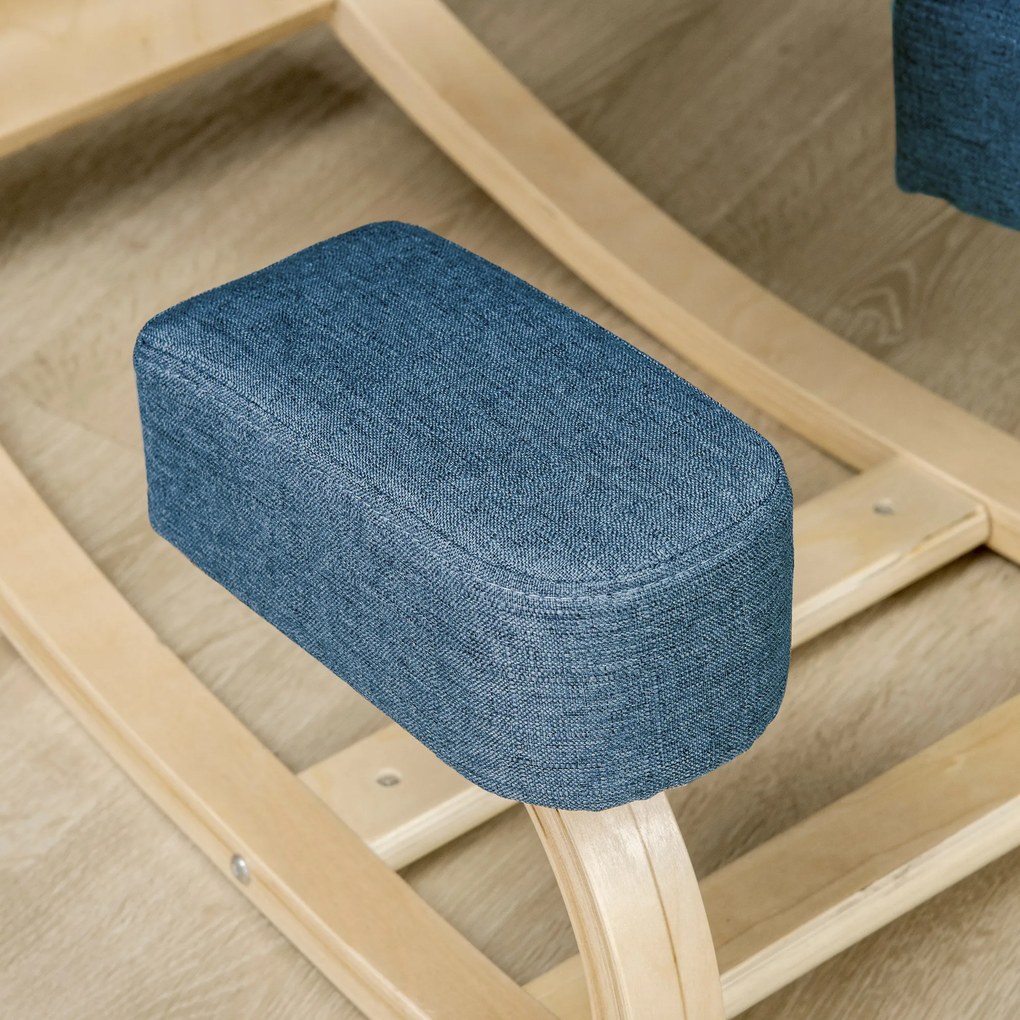 Vinsetto Ergonomická Kolenní Židle z Březového Dřeva, Křeslo pro Udržení Správného Držení Těla s Paměťovou Pěnou a Polyesterovým Polštářem pro Domov …