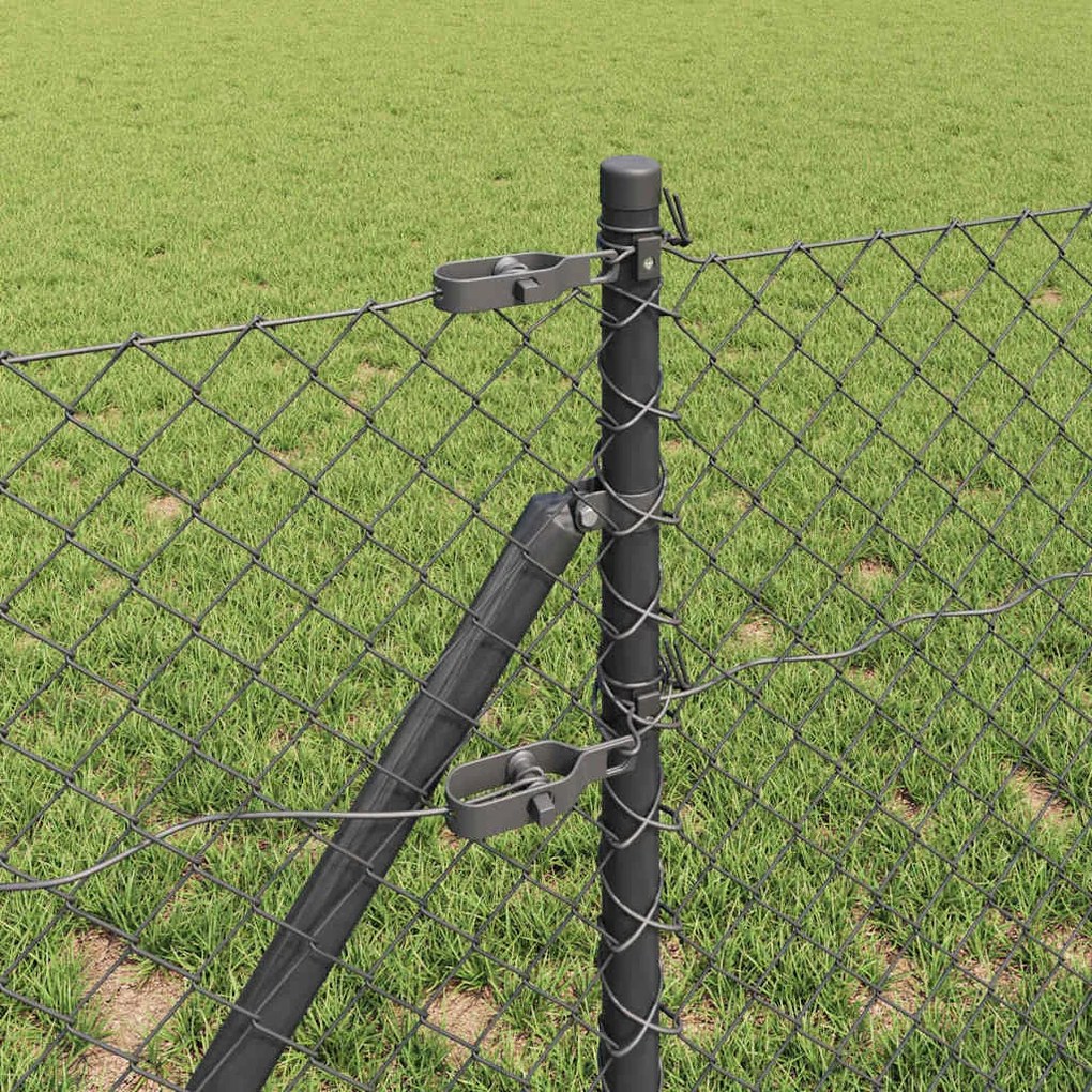 Oplocení na řetězcích se upevňuje na zem 10 x 0,4 m Šedá 3351094