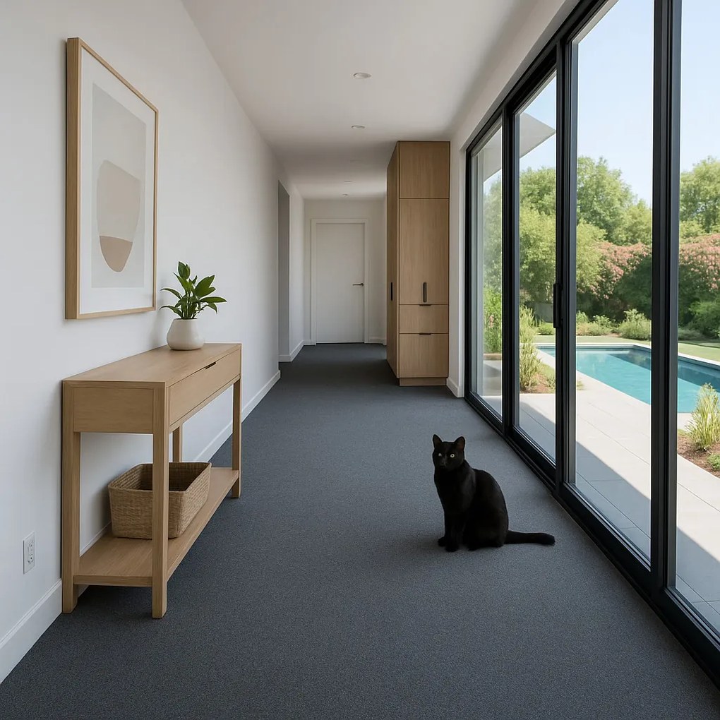 Condor Carpets, Metrážový koberec Rambo-Bet 78, na míru, šíře 3m,4m,5m, šedá, filc, kuchyně