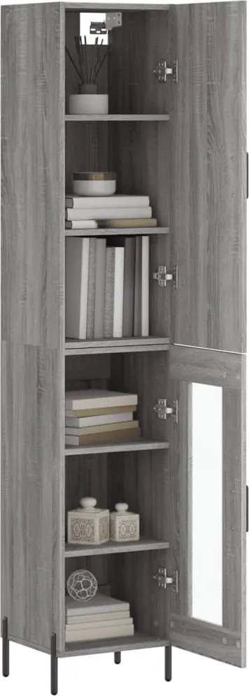 Skříň highboard šedá sonoma 34,5 x 34 x 180 cm kompozitní dřevo 3199055