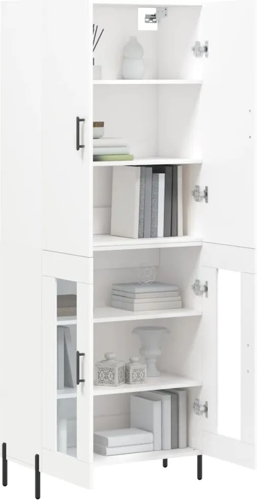 Skříň highboard bílá 69,5 x 34 x 180 cm kompozitní dřevo 3195739