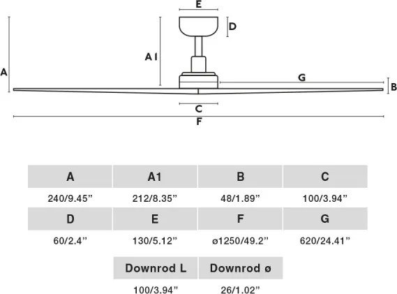FARO 34280 - Stropní ventilátor KLIM M borovice/bílá pr. 125 cm+dálkové ovládání