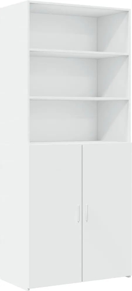 Skříň highboard bílá 80 x 42,5 x 249 cm kompozitní dřevo 3281357