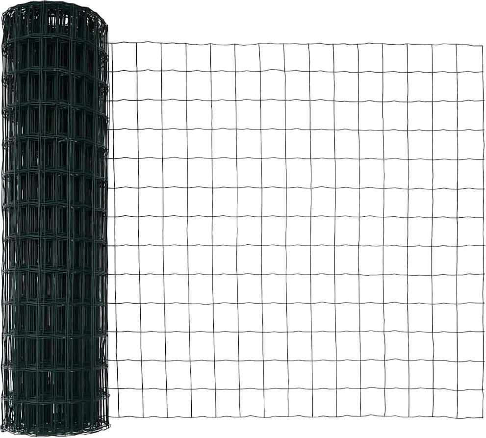 Euro plotové kotvení 10 x 1,2 m Ocel potažená PVC Zelená 3350350