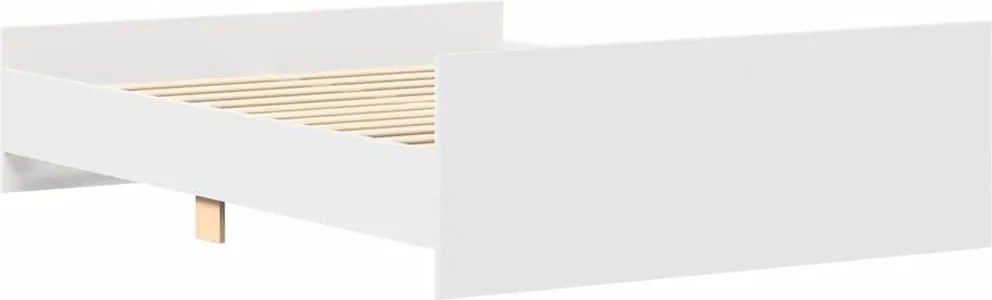 Rám postele s hlavovým a nožním čelem bílý 150 x 200 cm 3203754