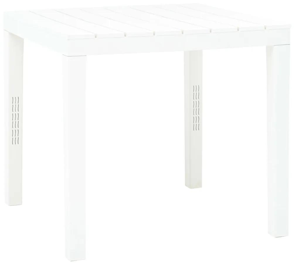 48783 vidaXL Zahradní stůl bílý 78 x 78 x 72 cm plast