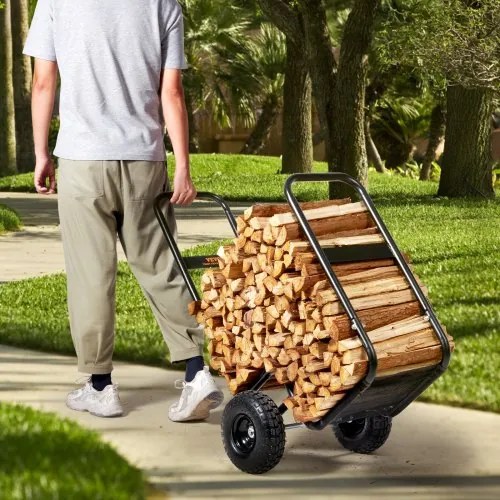 Vozík na polena na palivové dříví, nosnost 113,4 kg