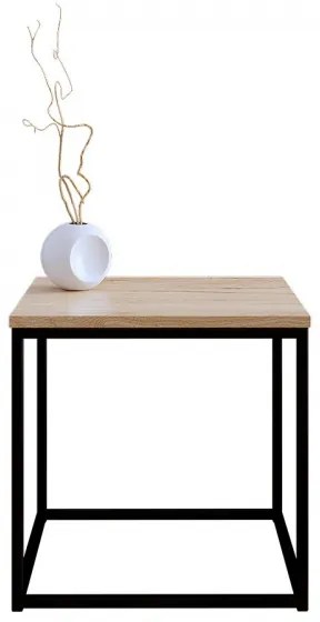 Konferenční stolek Etelka S, Barva:: černý mat + bílý lesk