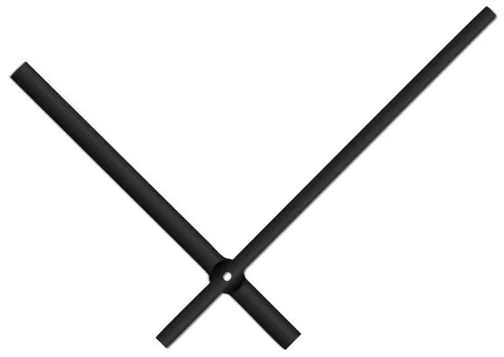 Černé rovné hliníkové ručičky na hodiny 145 mm | 113 mm APH015B