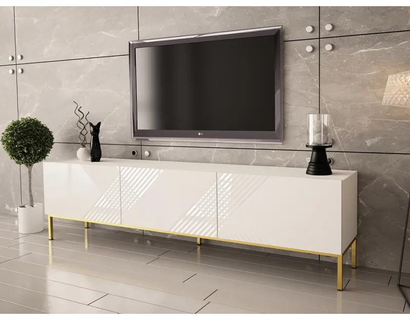 TV stolek Madrielle 190, Barva:: černá / černý lesk