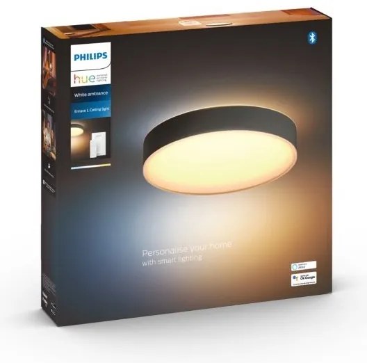 Philips - LED Stmívatelné stropní svítidlo Hue ENRAVE L LED/33,5W/230V černá+ DO