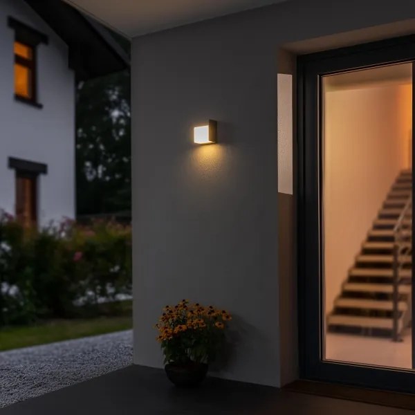 Brilagi - LED Venkovní nástěnné svítidlo TERNI LED/12W/230V šedá IP44
