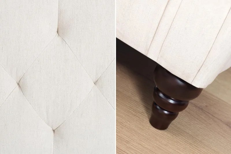 Designová pohovka Scarlet Belle II rozkládací 220cm - přírodní